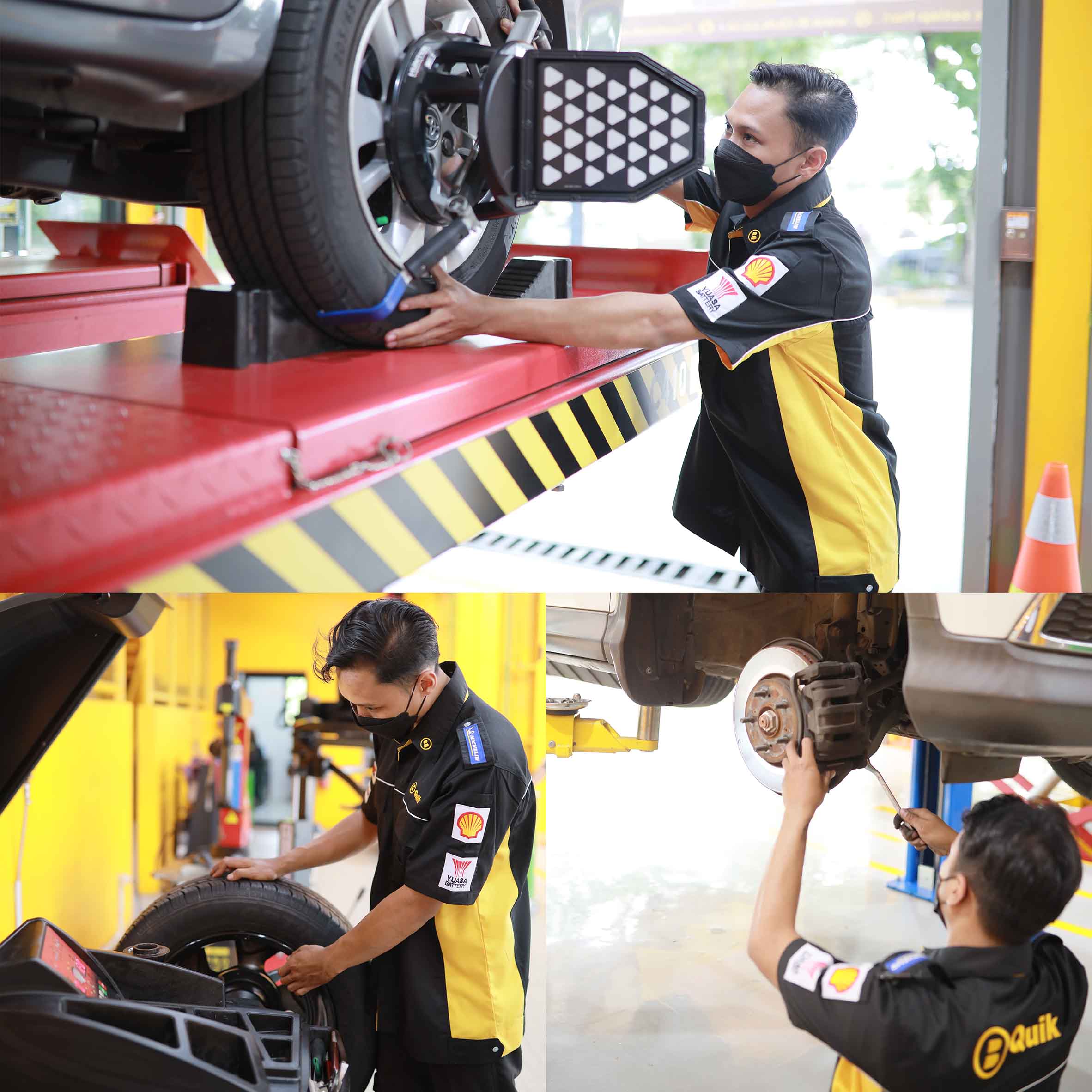 B-Quik Spooring, Balancing, Pengisian Nitrogen, Tambal Ban